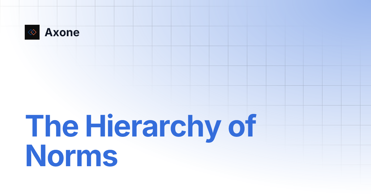 The Hierarchy of Norms | Axone
